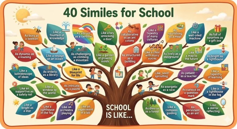 40 Similes for School With Meanings and Examples 2026